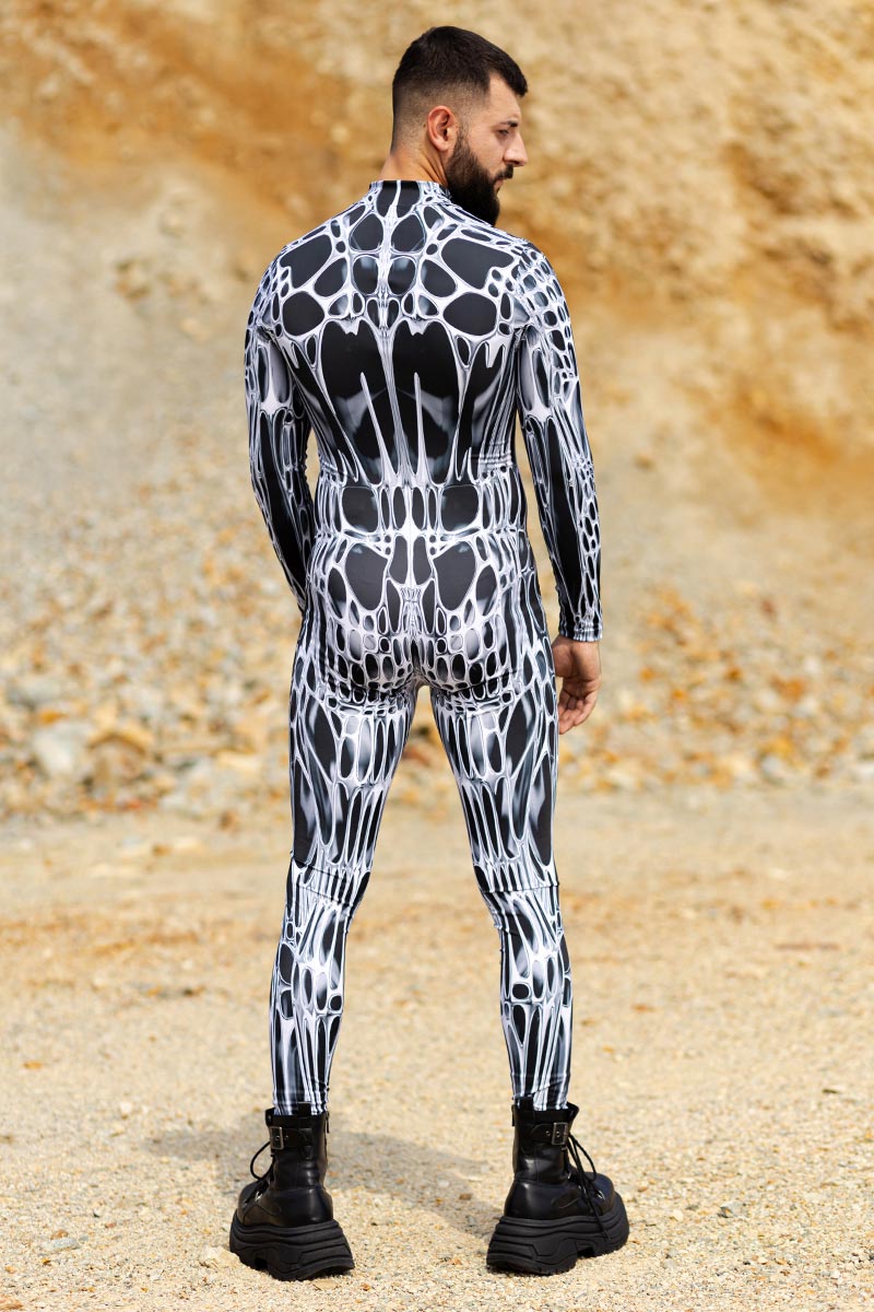 Full Body Black Morph Men Costume from Spandex | Devil Walking
