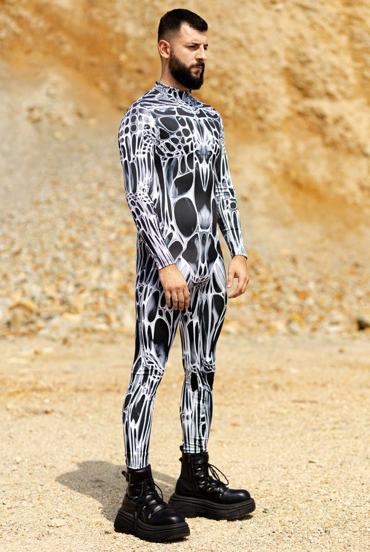 Full Body Black Morph Men Costume from Spandex | Devil Walking
