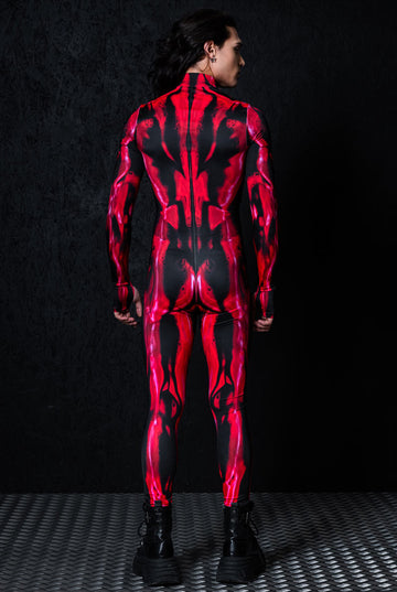 Bloodlust Devil Men's Halloween Costume in Red & Black | Devil Walking