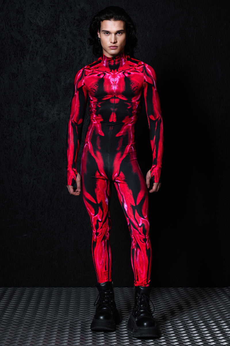 Bloodlust Devil Men's Halloween Costume in Red & Black | Devil Walking