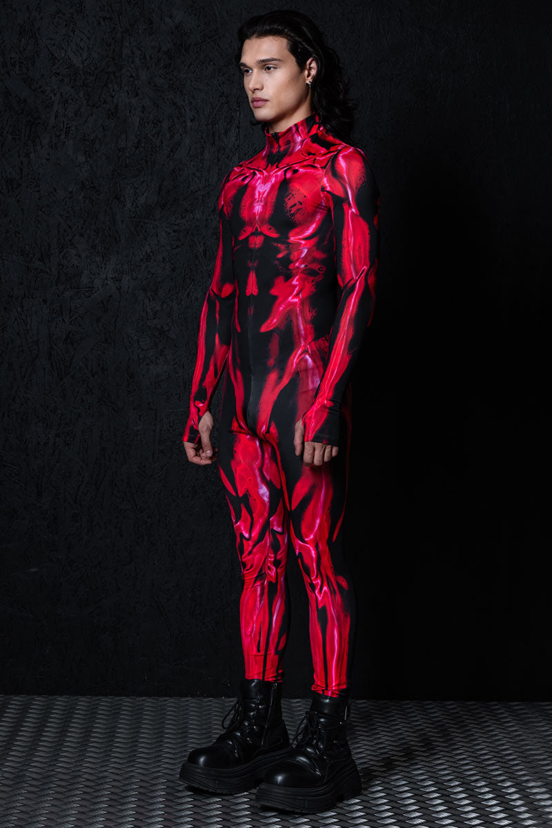 Bloodlust Devil Men's Halloween Costume in Red & Black | Devil Walking