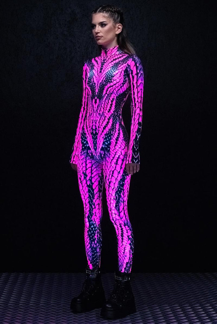 Pink Candy Viper Halloween Costume for Women | Devil Walking