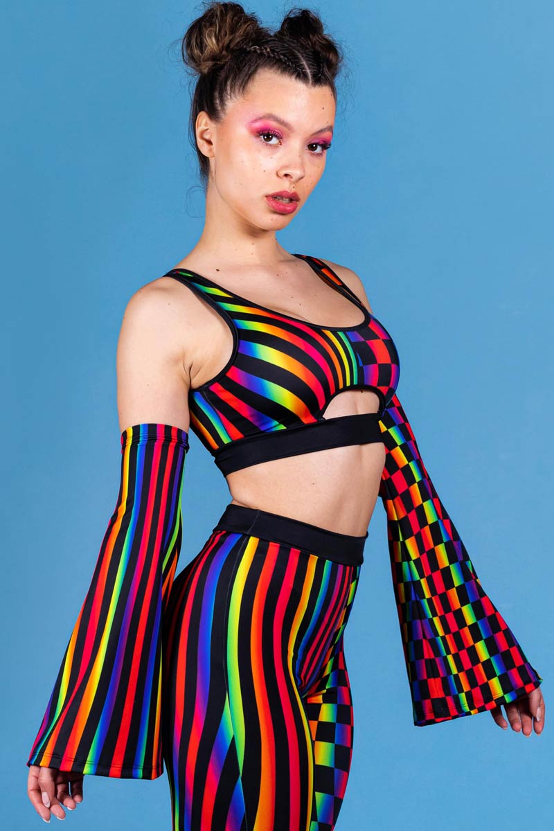 Checkered Disco Duality Bell Bottoms Set for Pride | Devil Walking