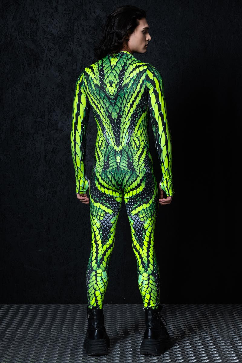 Green Electric Viper Men's Costume for Halloween | Devil Walking