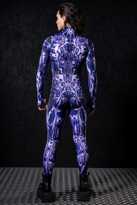 Electrify Me Men's Purple Sci-fi Costume for Halloween | Devil Walking