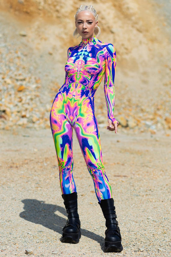 Electromagnetic Full Body Rave Costume | Devil Walking