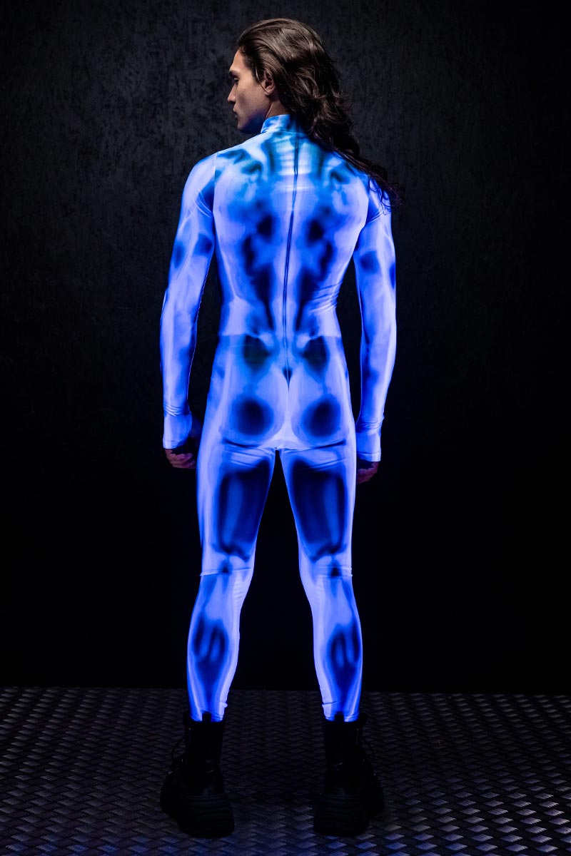 Sexy Men's Blue Icy Sci-fi Costume for Halloween | Devil Walking