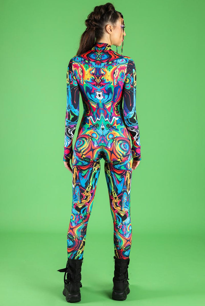 Inksplosion Full Body Rainbow Costume for Women | Devil Walking