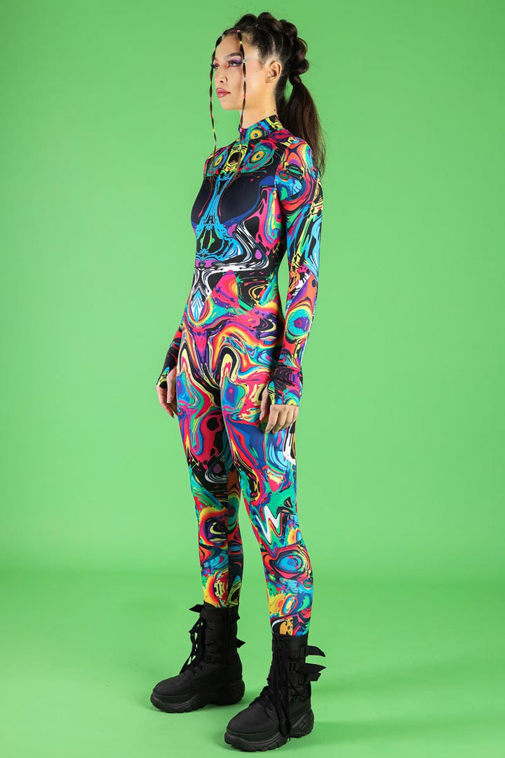 Inksplosion Full Body Rainbow Costume for Women | Devil Walking