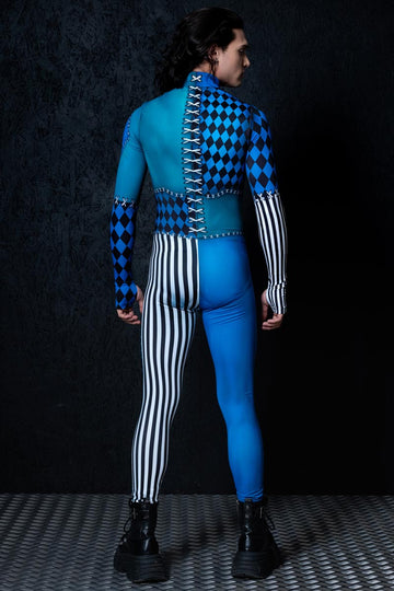 Jester Men's Halloween Costume from Spandex | Devil Walking