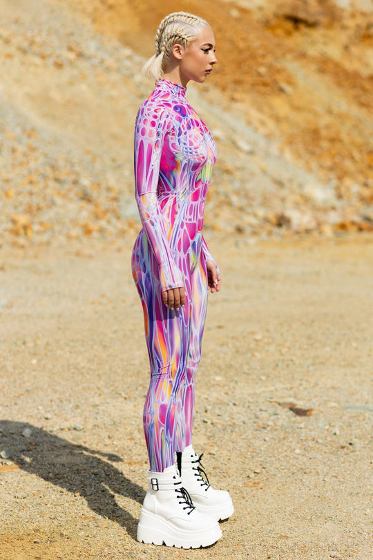 Pink Morph Rave Party Costume for Women | Devil Walking