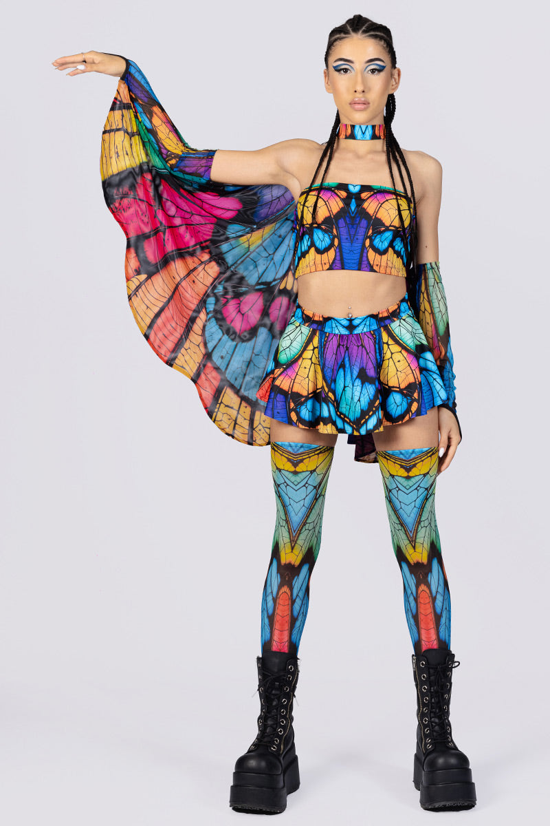 Prismatic Pixie Rave Mini Skirt | Devil Walking