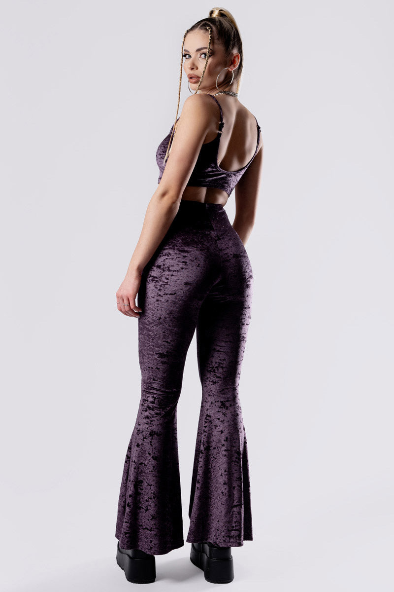Purple Smoke Spaghetti Strap Crop Top - Velvet | Devil Walking