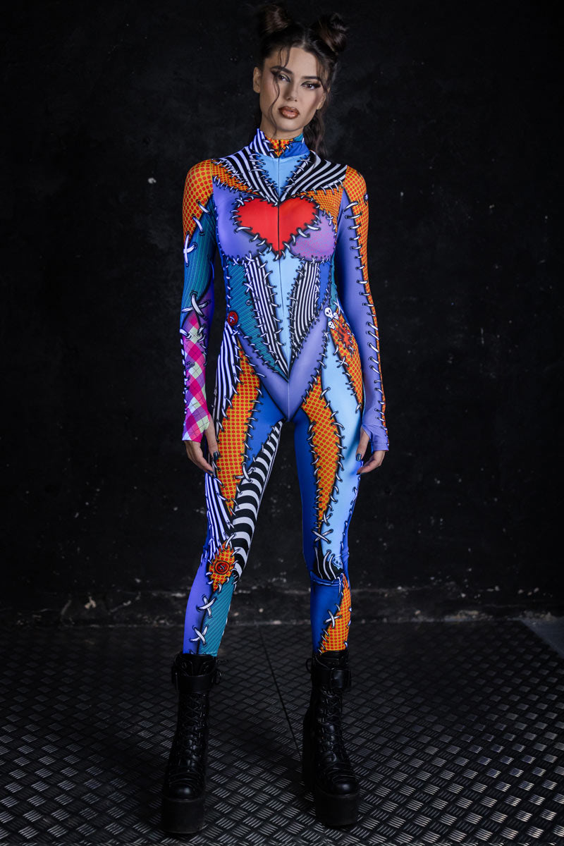 Sexy Rag Doll Printed Women Costume for Halloween | Devil Walking