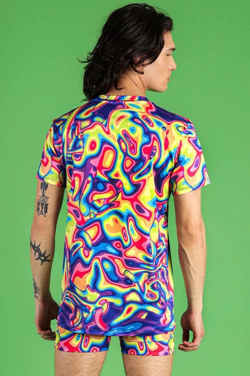 Rainbow Dreams High Waisted Men Shorts Set for Rave | Devil Walking