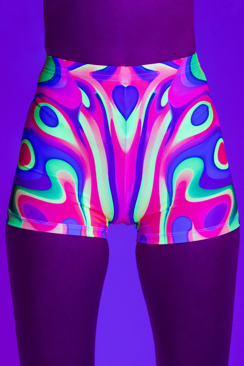 Rainbow Mess High Waisted Shorts Set | Devil Walking