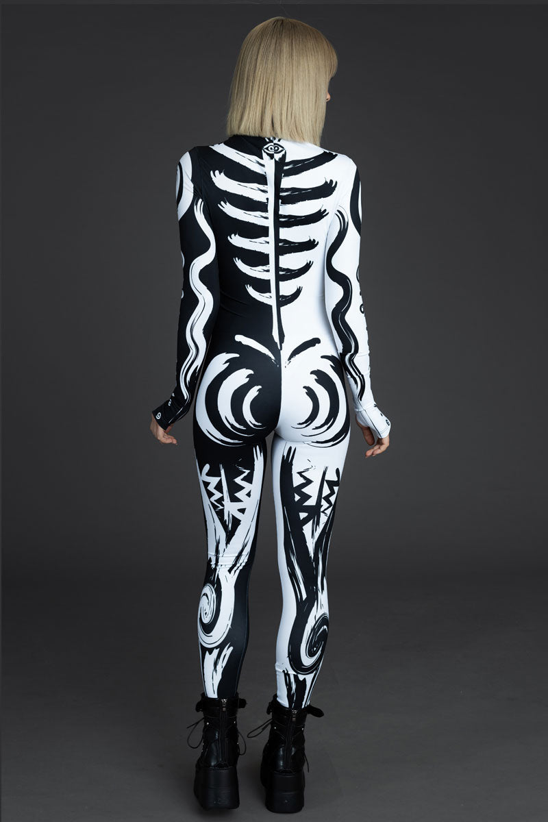 Shaman Eye Tribal Costume for Woman in Black and White | Devil Walking