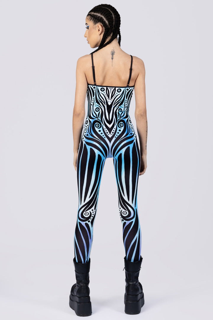 Sky Dancer Sleeveless Catsuit with Straps | Devil Walking