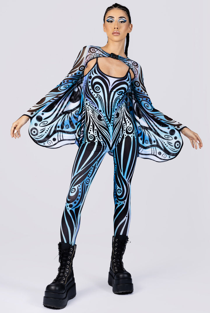 Sky Dancer Sleeveless Catsuit with Straps | Devil Walking