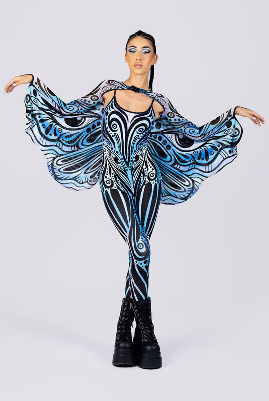 Sky Dancer Sleeveless Catsuit with Straps | Devil Walking