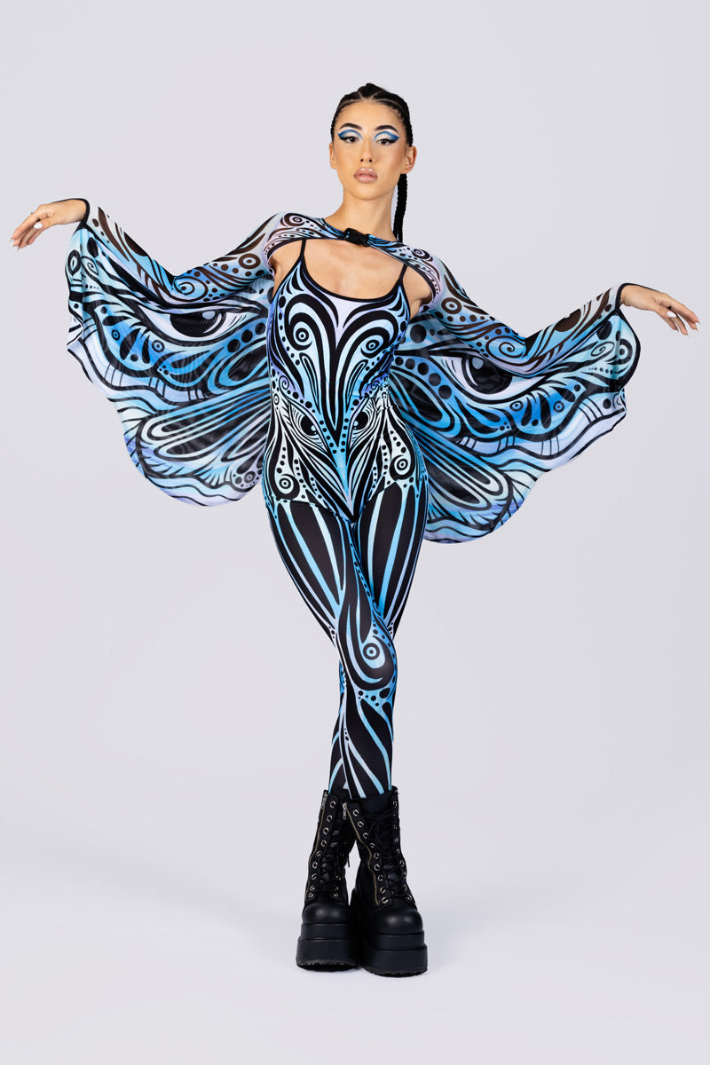 Sky Dancer Sleeveless Catsuit with Straps | Devil Walking
