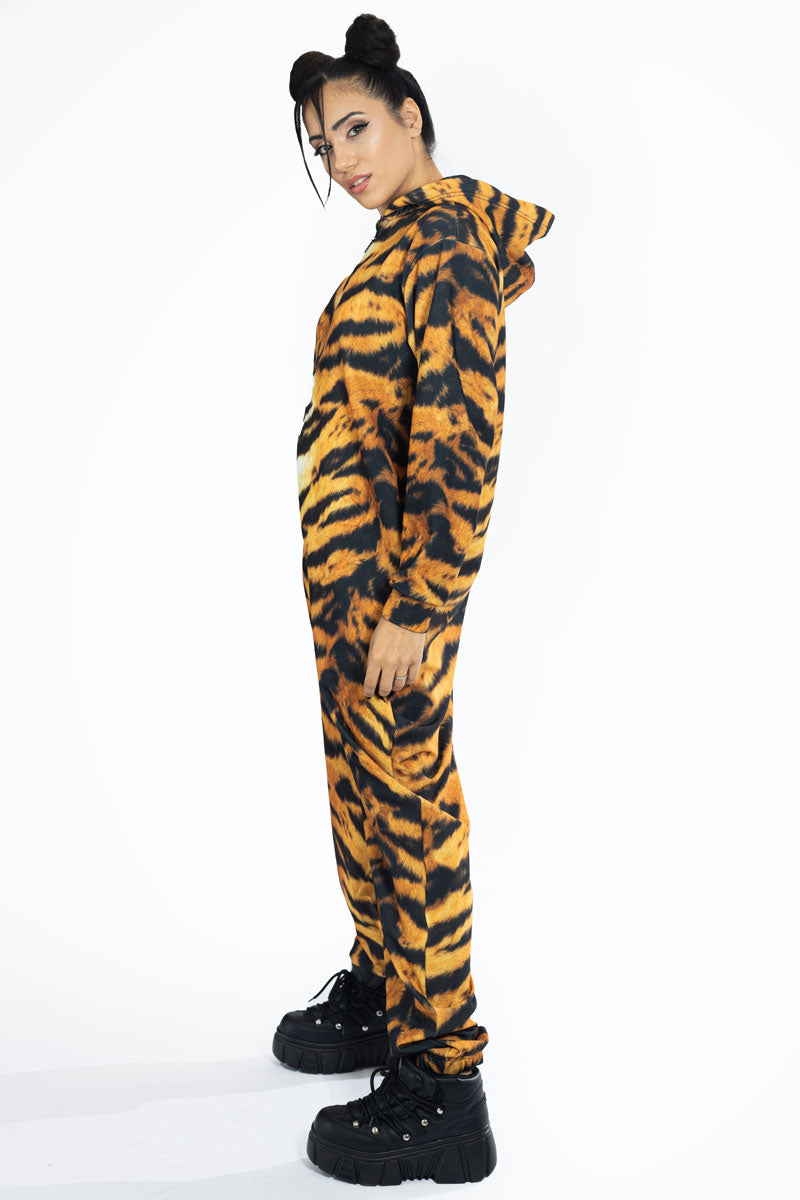 Adult Tiger Onesie for Women | Devil Walking