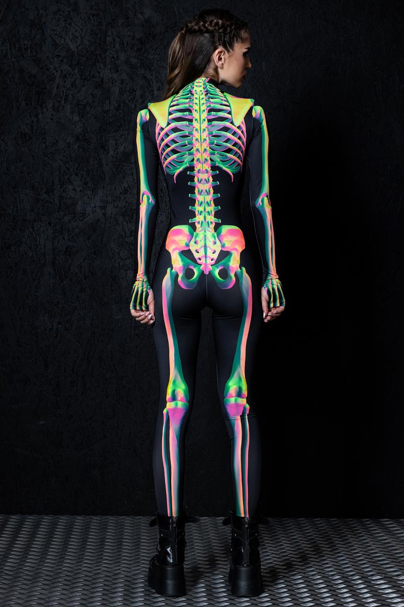 Toxic Skeleton Women's Costume for Halloween | Devil Walking