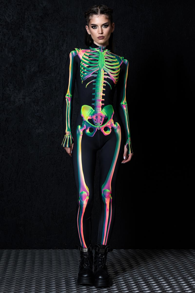 Toxic Skeleton Women's Costume for Halloween | Devil Walking