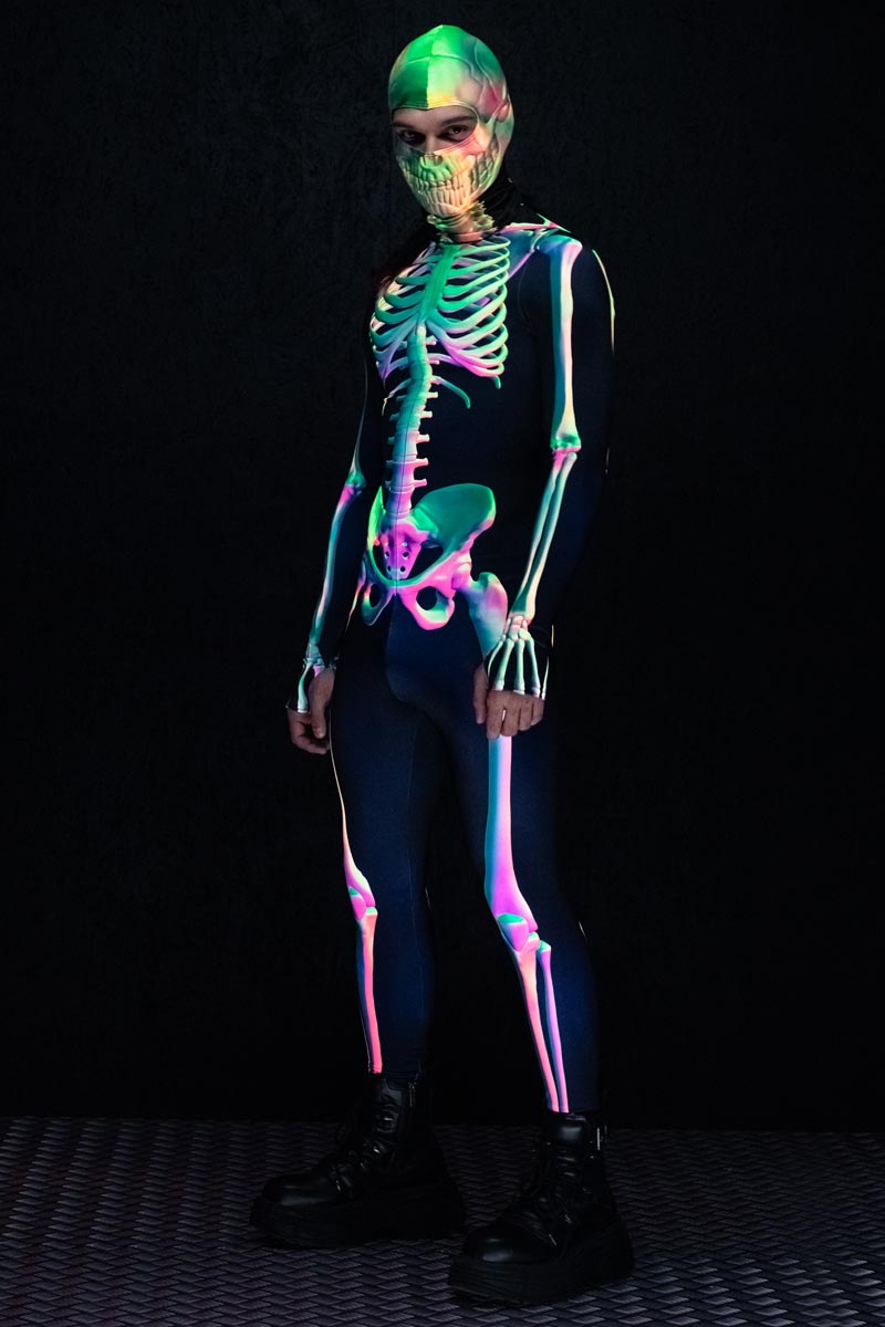 Toxic Skeleton Men's Costume for Halloween | Devil Walking