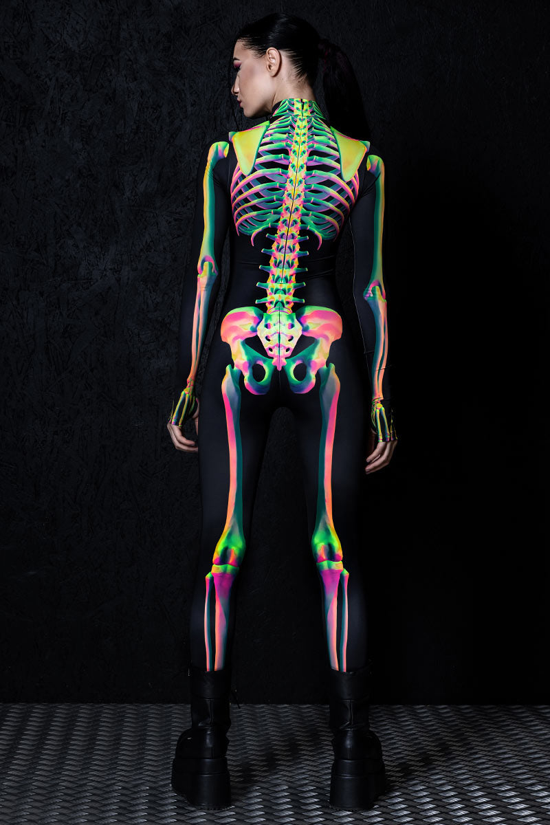 Toxic Skeleton Open Front Sexy Costume for Halloween | Devil Walking