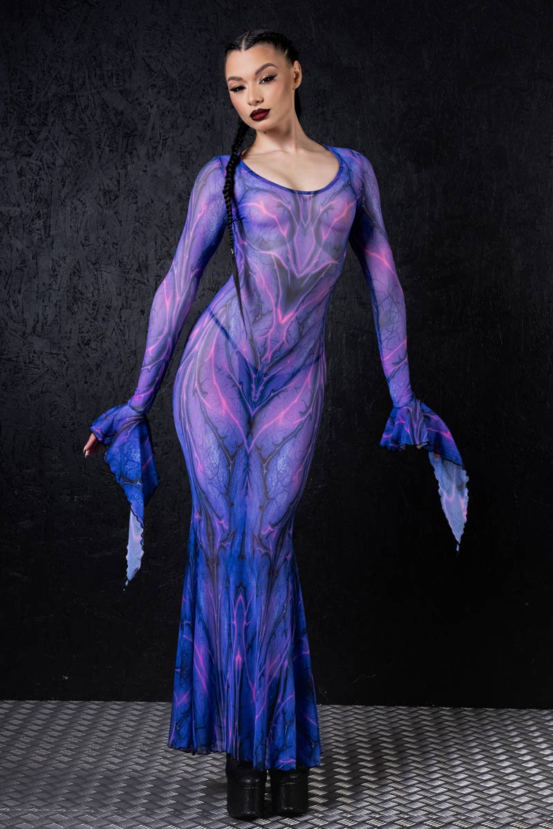 Violet Witch Sheer Mesh Dress | DevilWalking