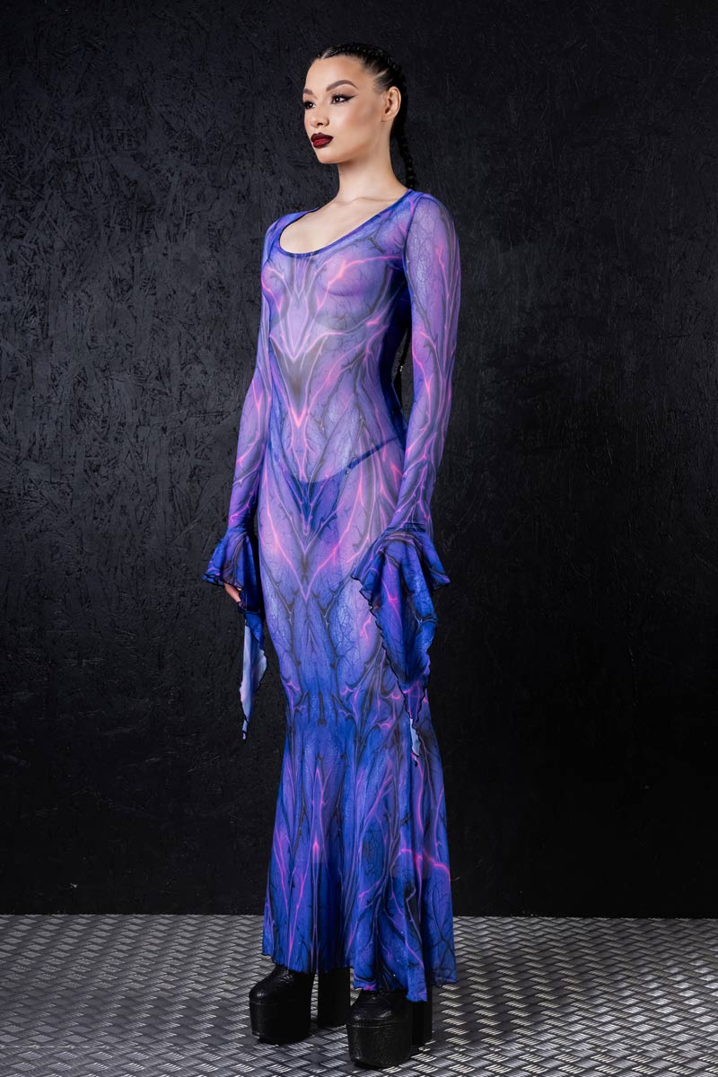 Violet Witch Sheer Mesh Dress | DevilWalking