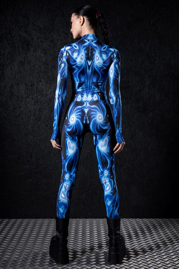 Blue Vortexia Sci-fi Women's Costume for Halloween | Devil Walking