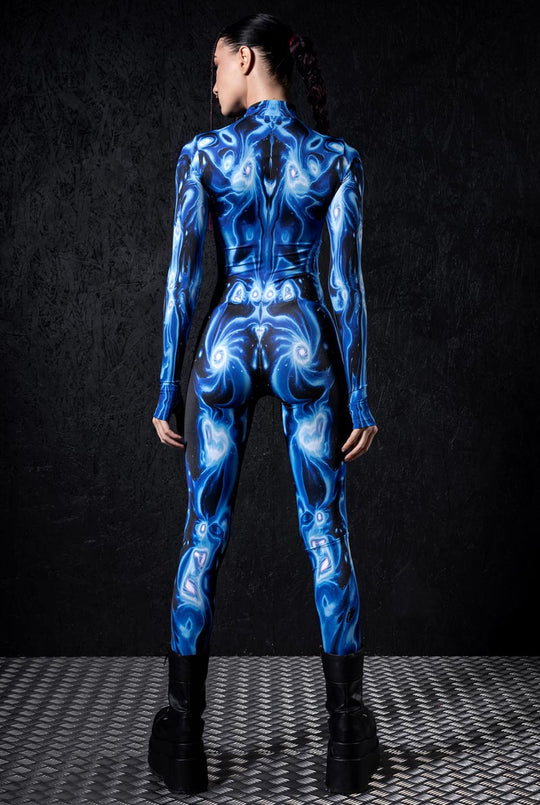 Blue Vortexia Sci-fi Women's Costume for Halloween | Devil Walking