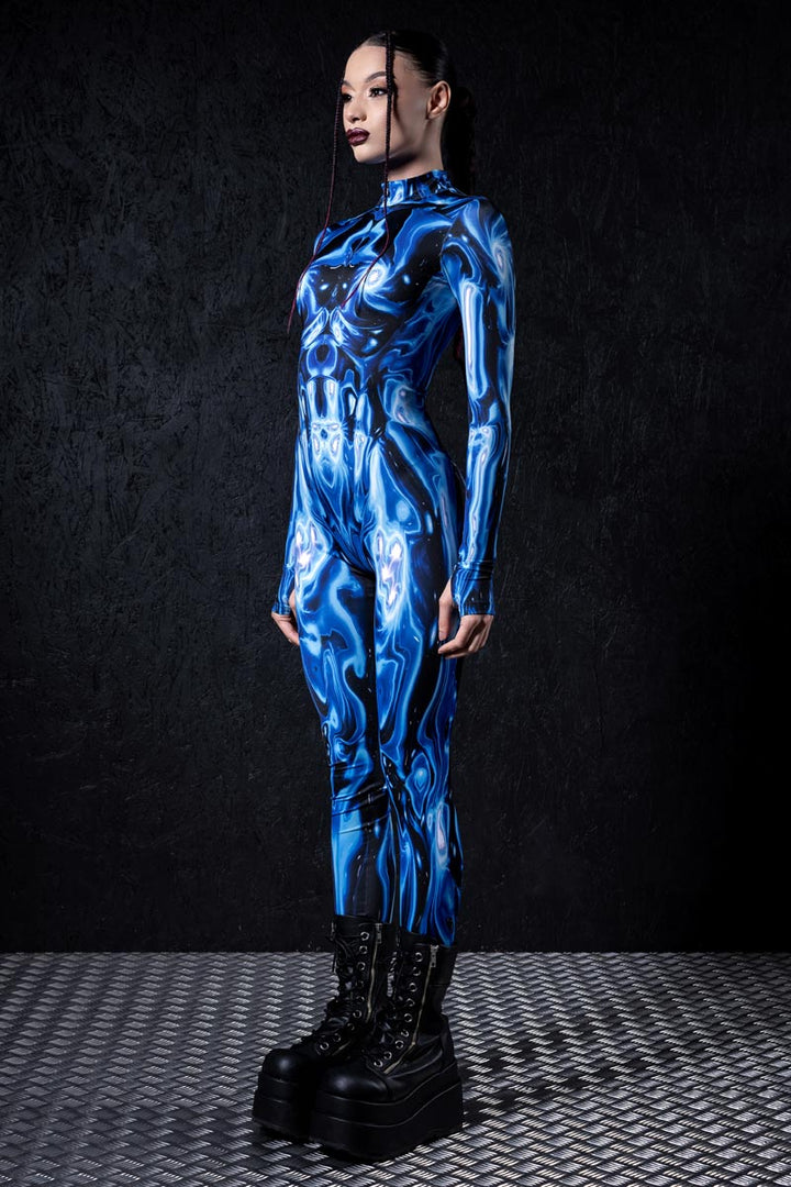 Blue Vortexia Sci-fi Women's Costume for Halloween | Devil Walking