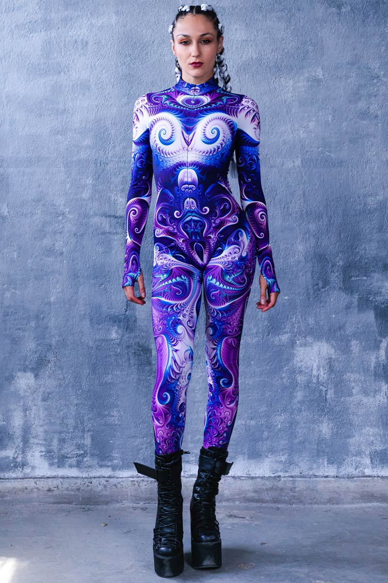 Amethyst Rave Costume for Festivals in Purple & Blue | Devil Walking