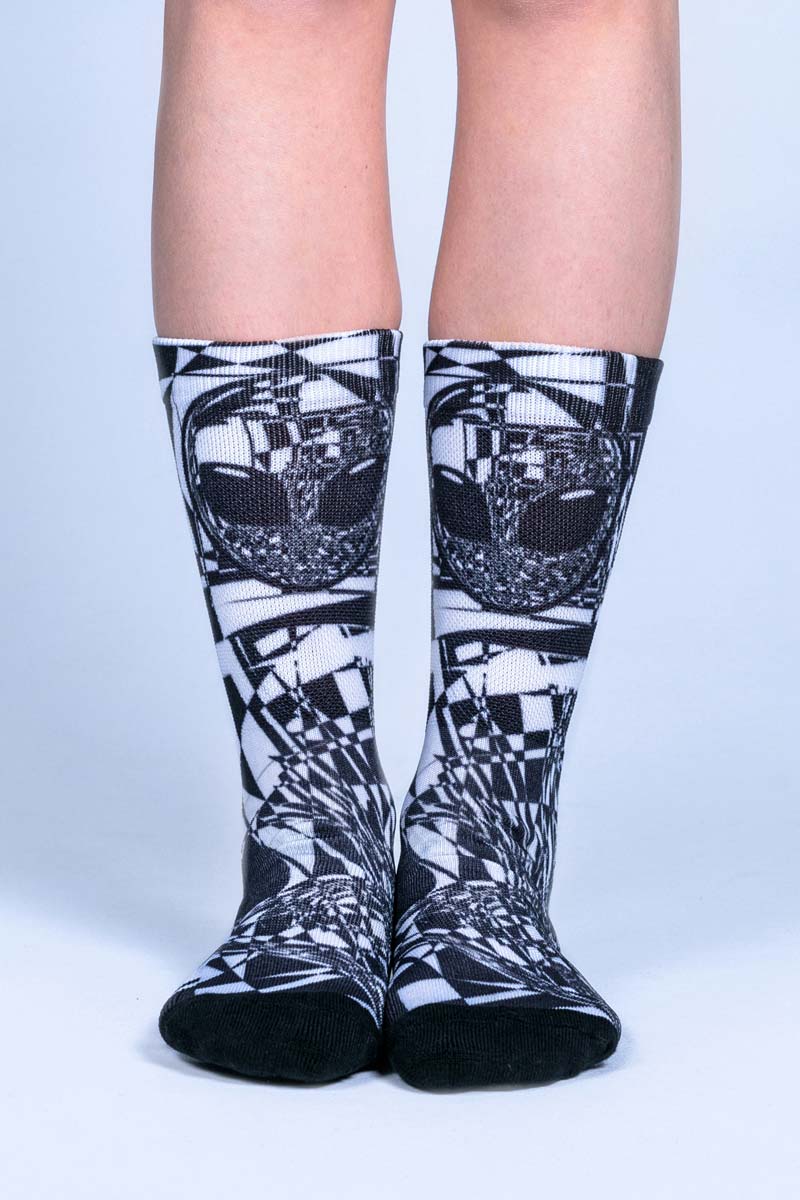 Printed Crew Socks with Funny & Cute Prints | Devil Walking