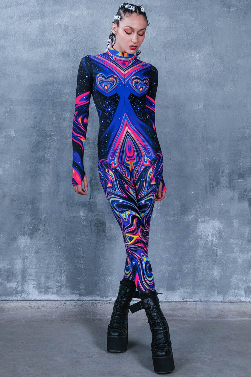 Cosmic Love Rave Costume for Aerial Performances | Devil Walking