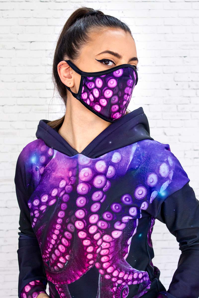 Purple Octopus Reusable Face Mask | Devil Walking