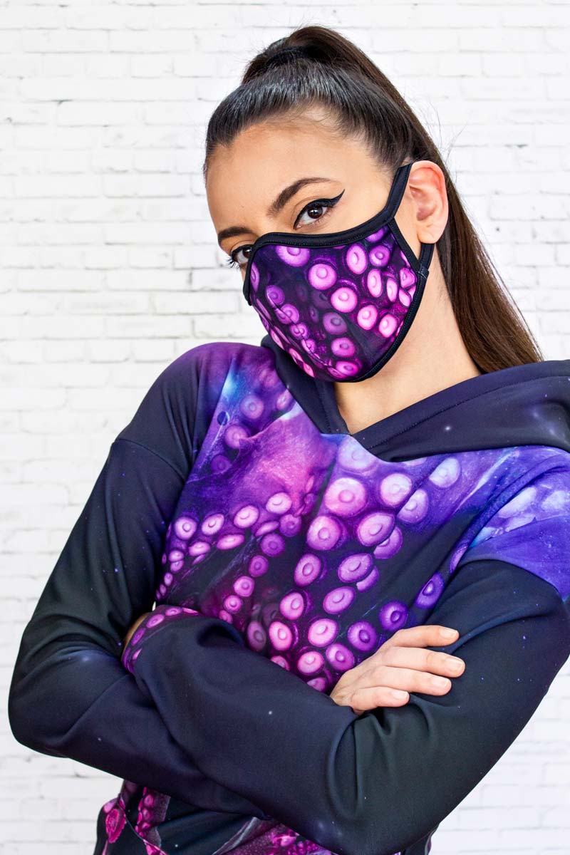 Purple Octopus Reusable Face Mask | Devil Walking
