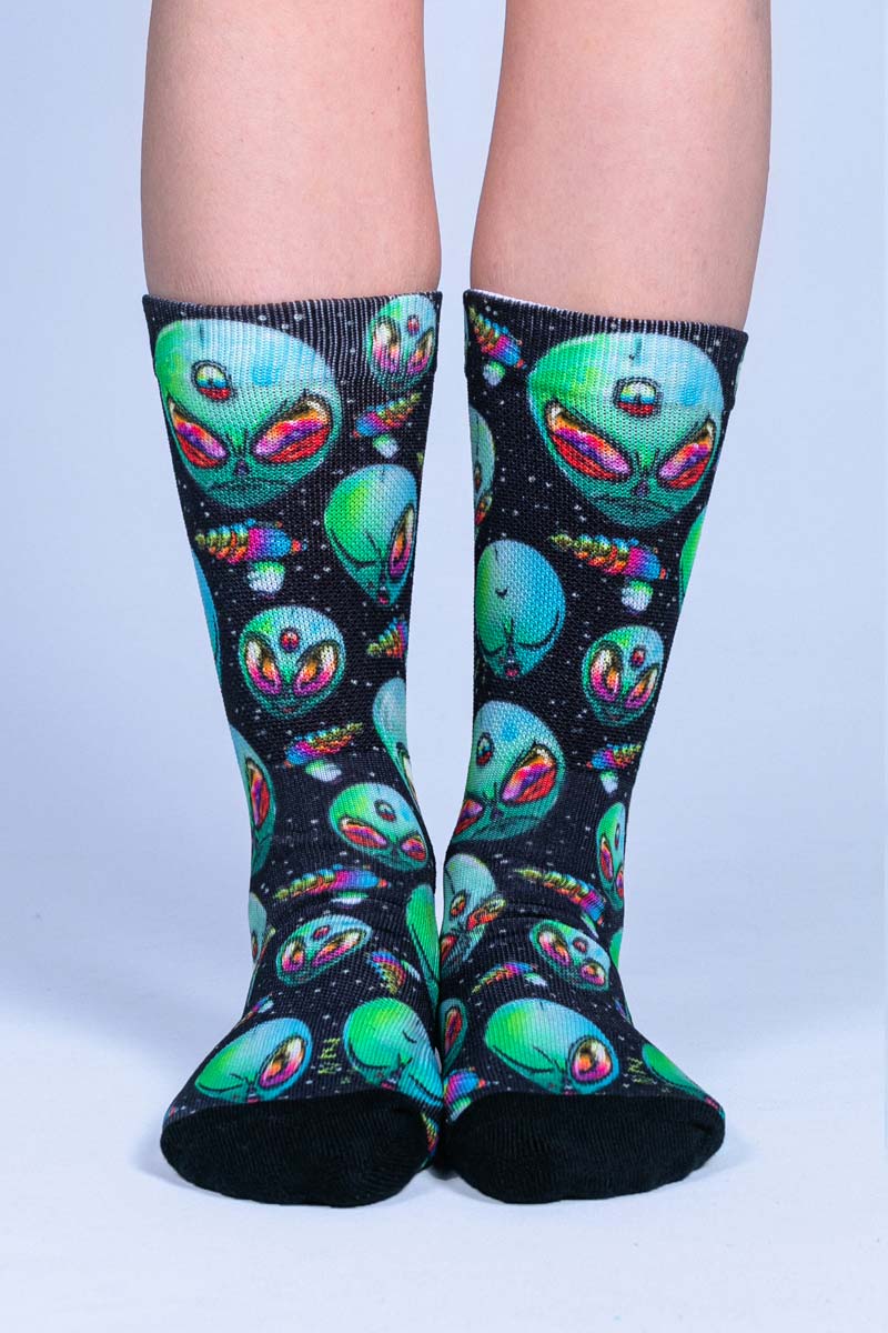 Printed Crew Socks with Funny & Cute Prints | Devil Walking