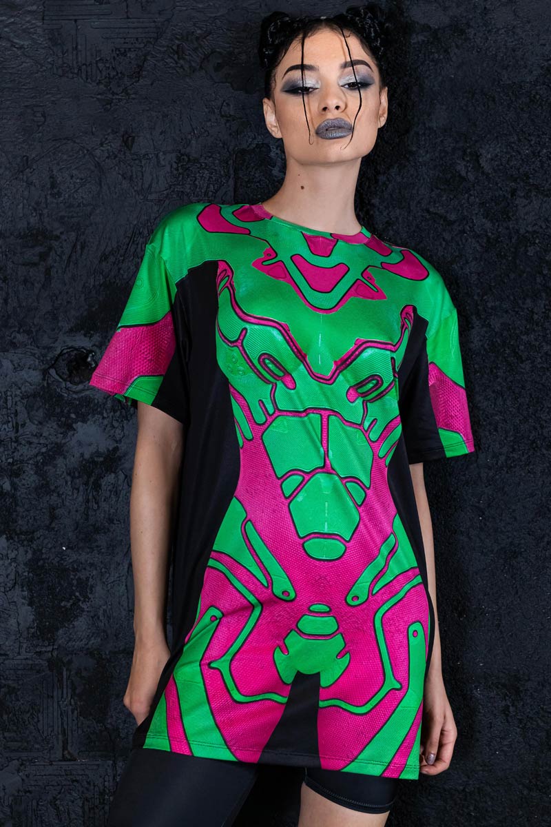 Green Assassin Doll Tee Shirt Dress for Halloween | Devil Walking