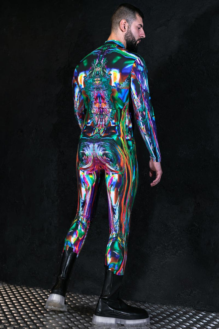 Cyber Men Multichrome Skin Costume for Halloween | Devil Walking