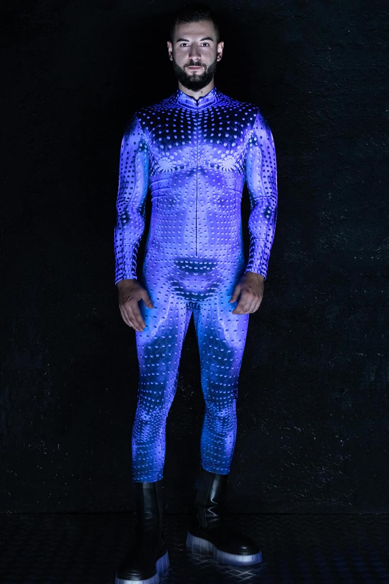 Men Multiverse Traveler Cyberpunk Costume for Halloween | Devil Walking