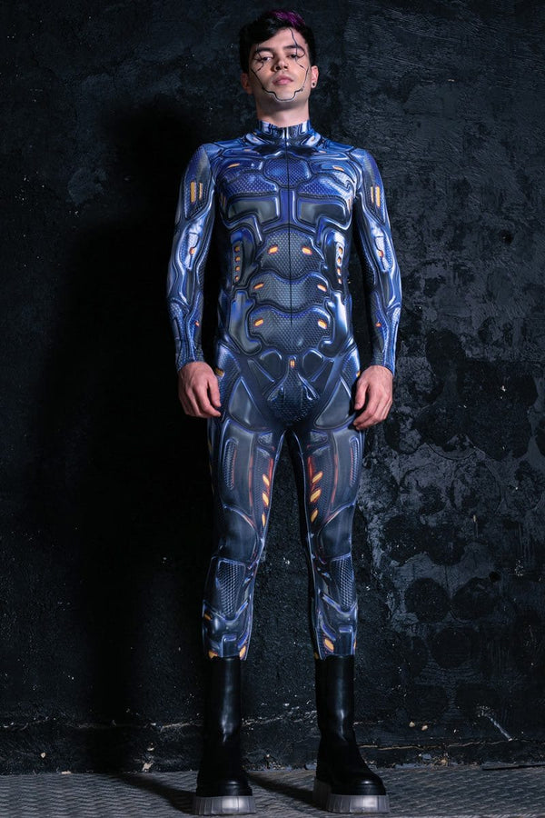 Men's Steel Warrior Robot Costume for Halloween Party | Devil Walking