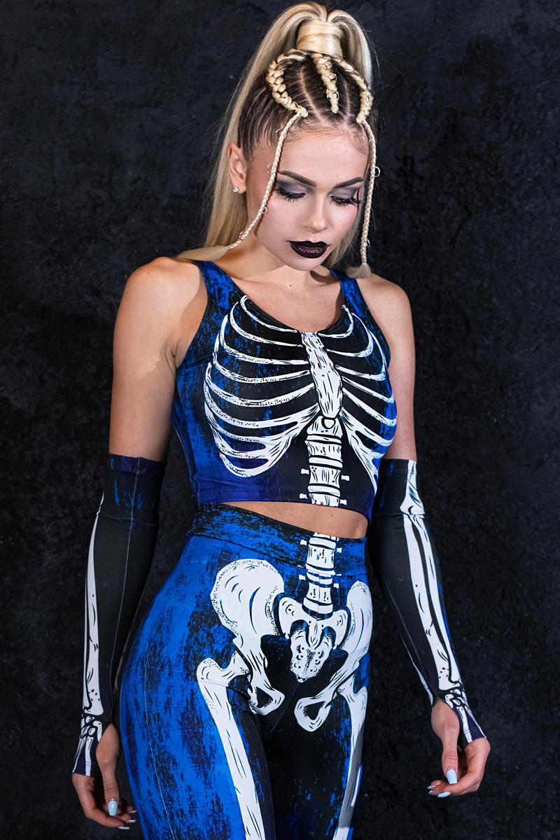 Moonlight Skeleton Crop Top | Devil Walking