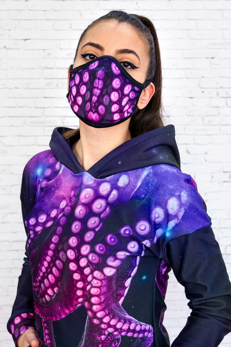 Purple Octopus Reusable Face Mask | Devil Walking