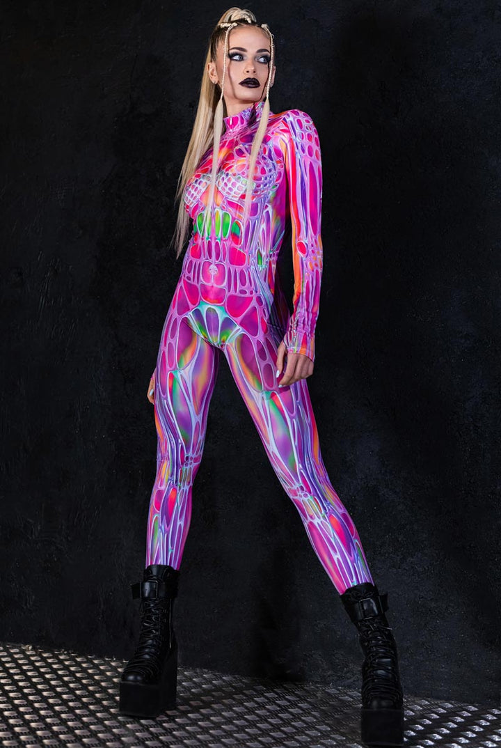 Pink Morph Cyber Costume for Halloween | Devil Walking