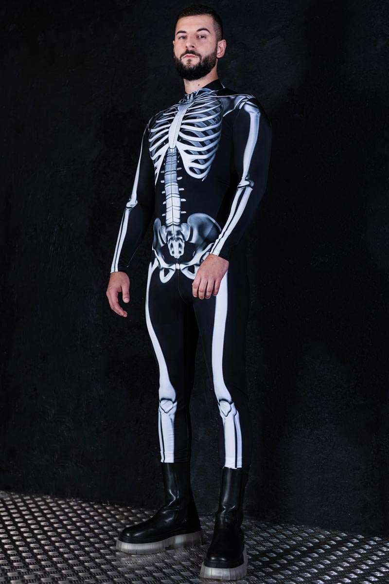 Rattling Bones Men Skeleton Costume for Halloween | Devil Walking