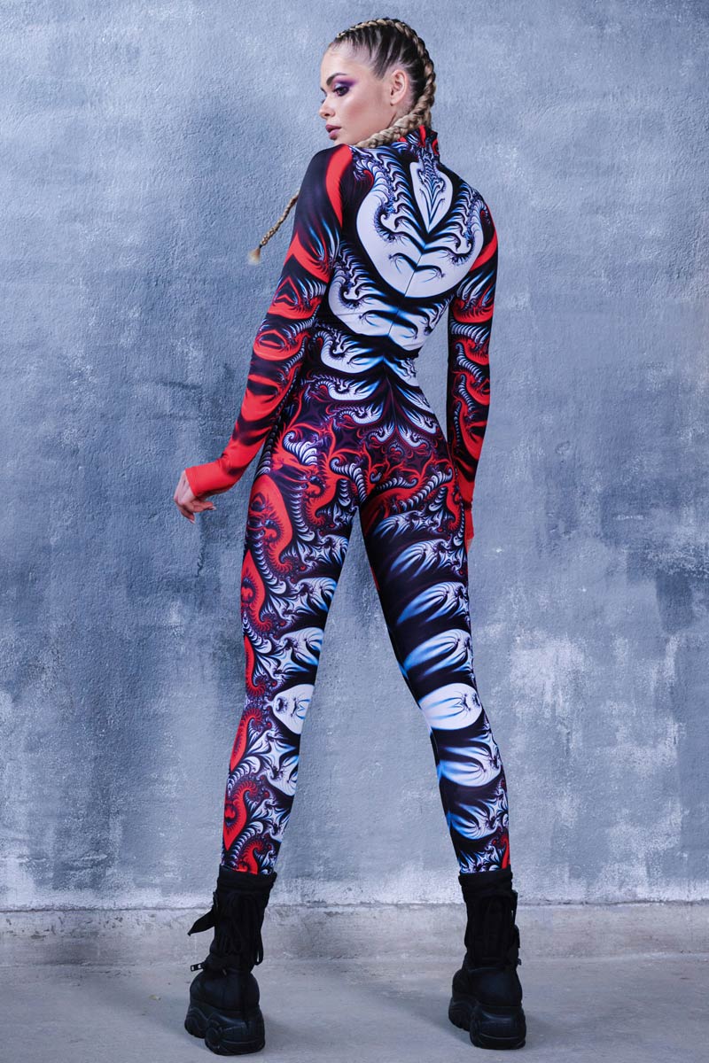 Red Serpent Rave Costume for Halloween | Devil Walking